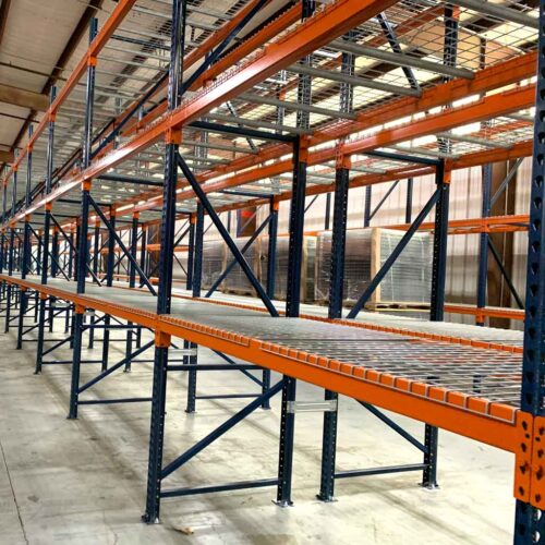 Mecalux Pallet Rack Teardrop Step Beams 12′ Long x 6-9/16'' Face