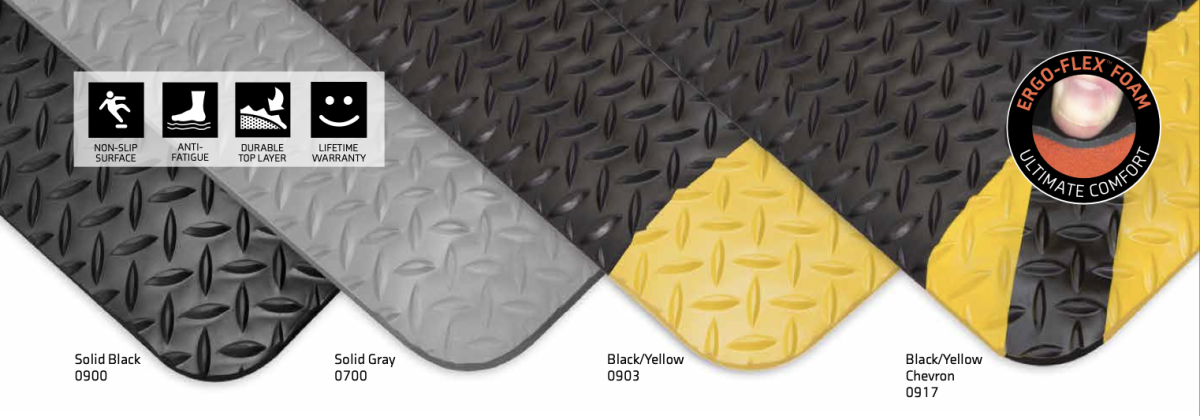 Apache Mills Diamond Foot Mats | Industrial Anti Fatigue Mats