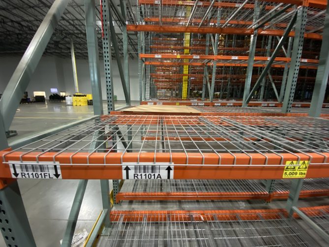 Used Wire Mesh Decking 42'' Deep x 46'' Wide - Mesh Grid Racks